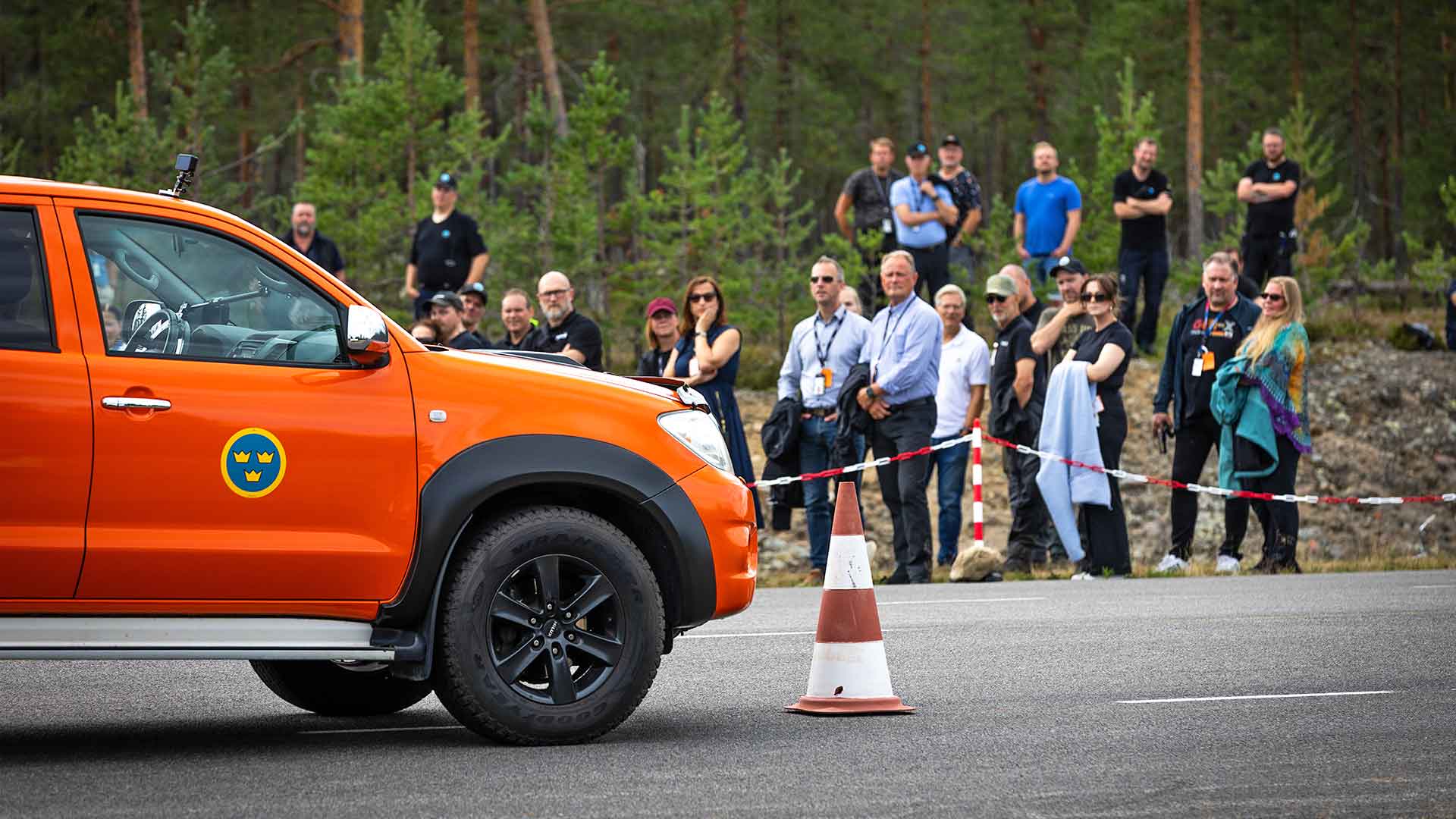 Full fart och förarlöst på provplats Vidsel